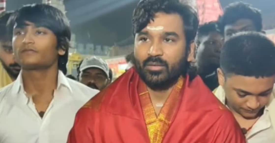 Dhanush’s sons Yatra and Linga seen protecting actor amid heavy crowd ...