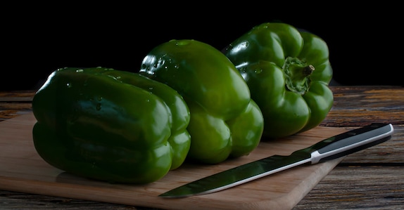 cut green pepper hack