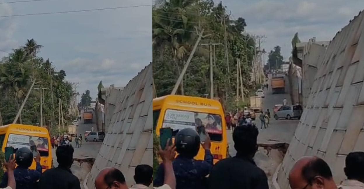 NH-66 wall collapse in Kollam due to bearing capacity failure, soil ...