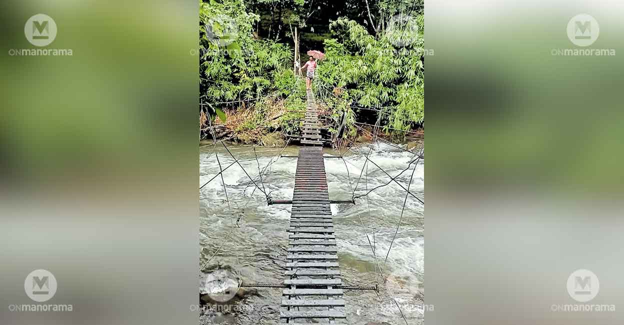 Years on, this Idukki villagers still rely on risky bamboo bridge to ...