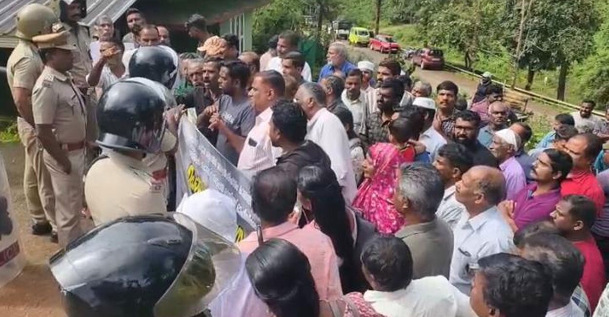 'Not safe even at home': Chooralmala residents protest elephant ...