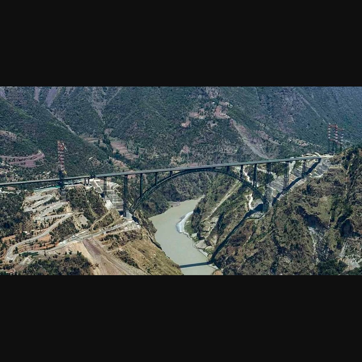 chenab river bridge length