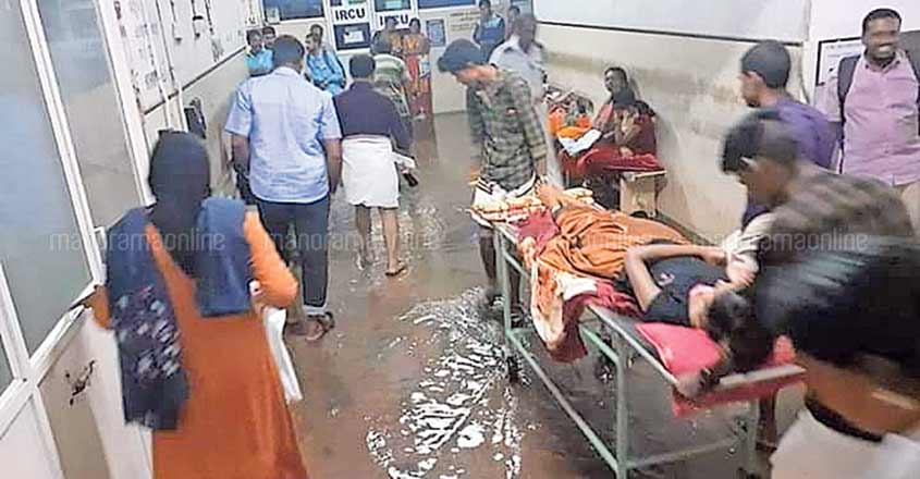 Rain inundates paediatric ICU of SAT Hospital | Manorama English