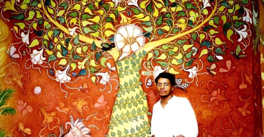 Malayali muralist’s strokes on Banaras walls laced with music | mural ...