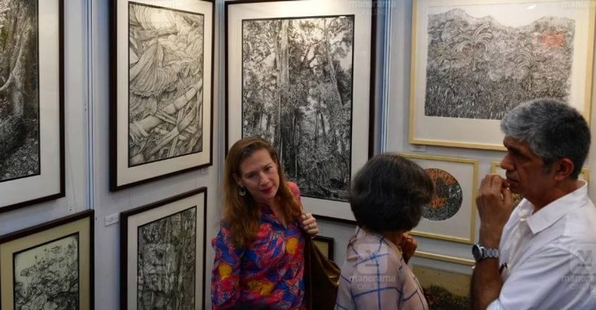 Capturing nature on canvas; Painting Exhibition by Surumi Mammootty ...