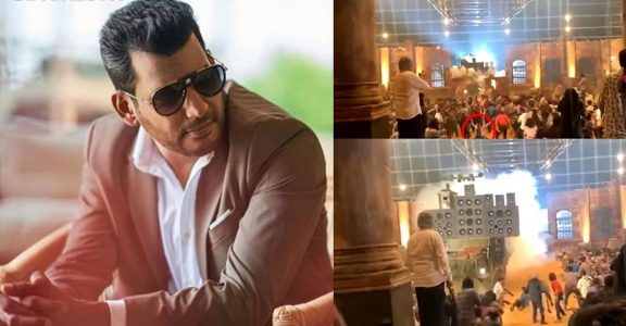 Narrow escape for Tamil actor Vishal, team as truck loses control on ... Narrow escape for Tamil actor Vishal, team as truck loses control on ...
