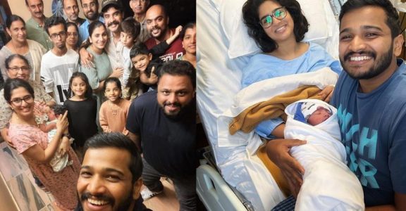 Tovino Thomas, family visits Basil Joseph's baby daughter Hope. Photo ...