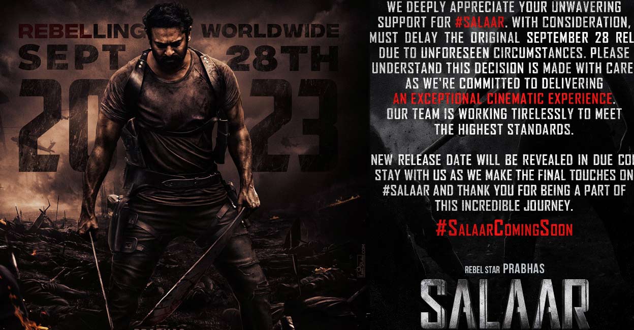Prabhas-starrer 'Salaar' release rescheduled. Won't hit theatres on ...
