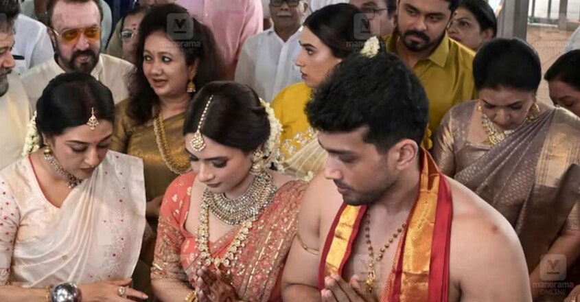 Kalidas Jayaram, Tarini Kalingarayar tie the knot in Guruvayur. See pics | Onmanorama
