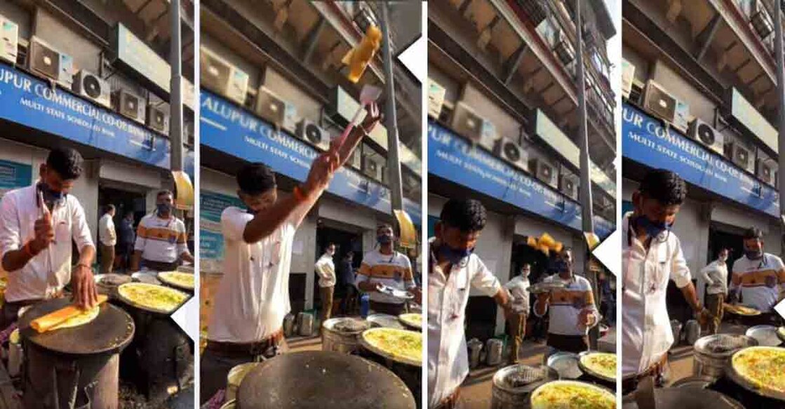 Mumbai man’s flying dosa goes viral | Onmanorama Food