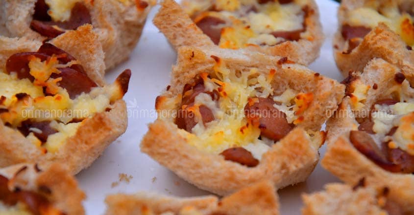 Tulip toasties with a cheesy sausage filling | Tulip toast | Bread ...