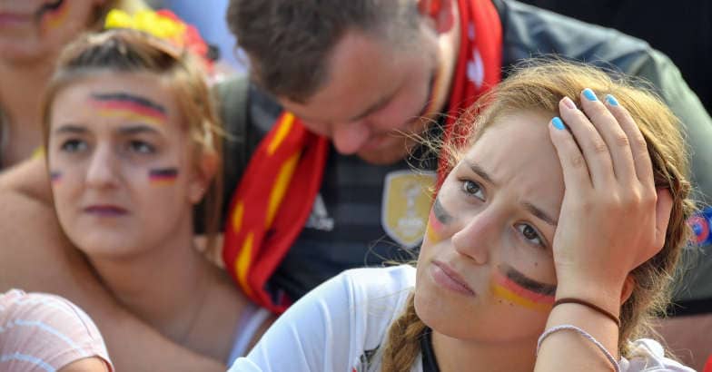 Shock, dismay as German fans experience rare failure