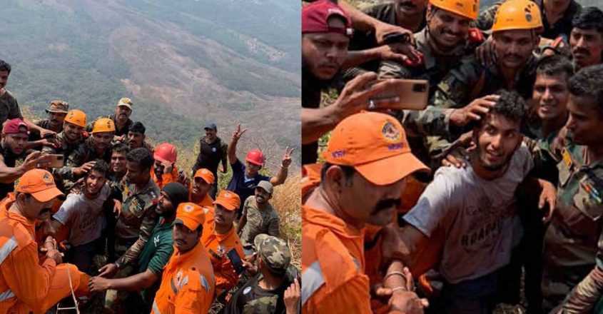 Trapped Kerala trekker rescued from hill by army, gets helilift from ...