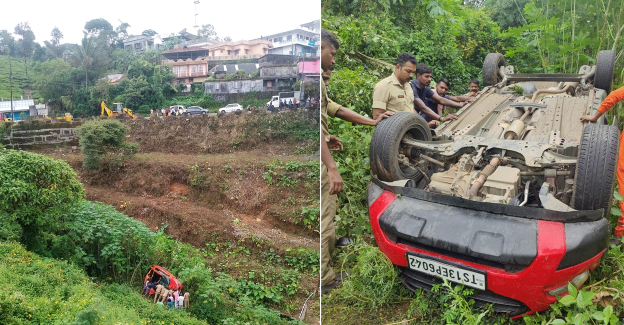 8-month-old baby, parents escape unhurt after car slides down 100 ft ...