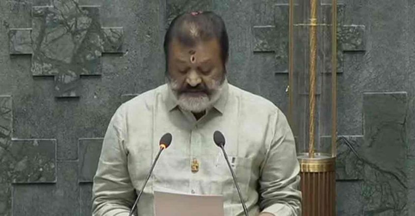 Suresh Gopi takes oath in Malayalam, invokes names of Krishna, Guruvayurappan before swearing in