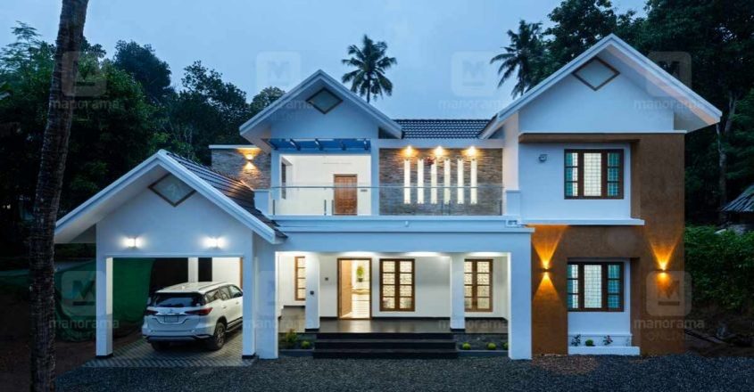 Stylish, white-themed house in Thiruvalla is an enchanting piece of ...
