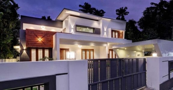 This white-themed contemporary house in Kalanjoor is truly magnificent ...