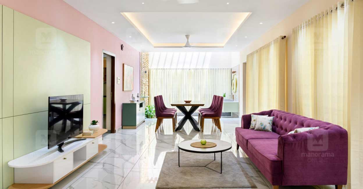 The vibrant interiors of this Changanassery house are breathtaking ...