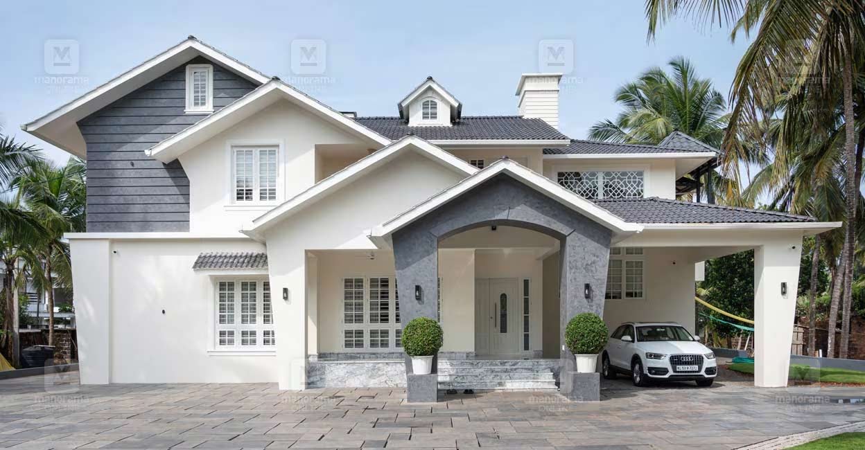 Dreamy white designs make this new home in Kasaragod exuberant dwelling ...