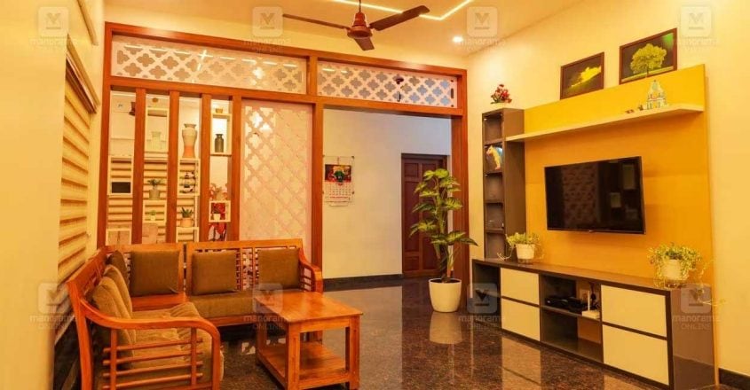 This single storey Kanjirappally house basks in the hues of homely ...