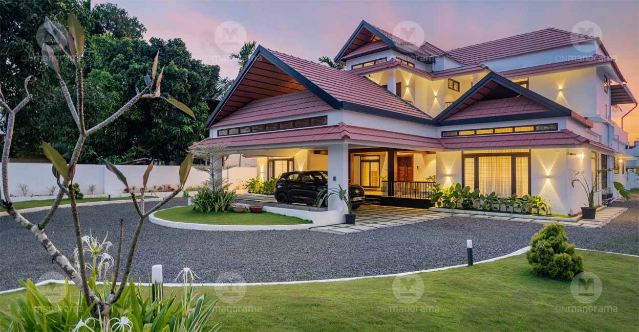 An exquisite architectural concept with large scale windows, skylight ...