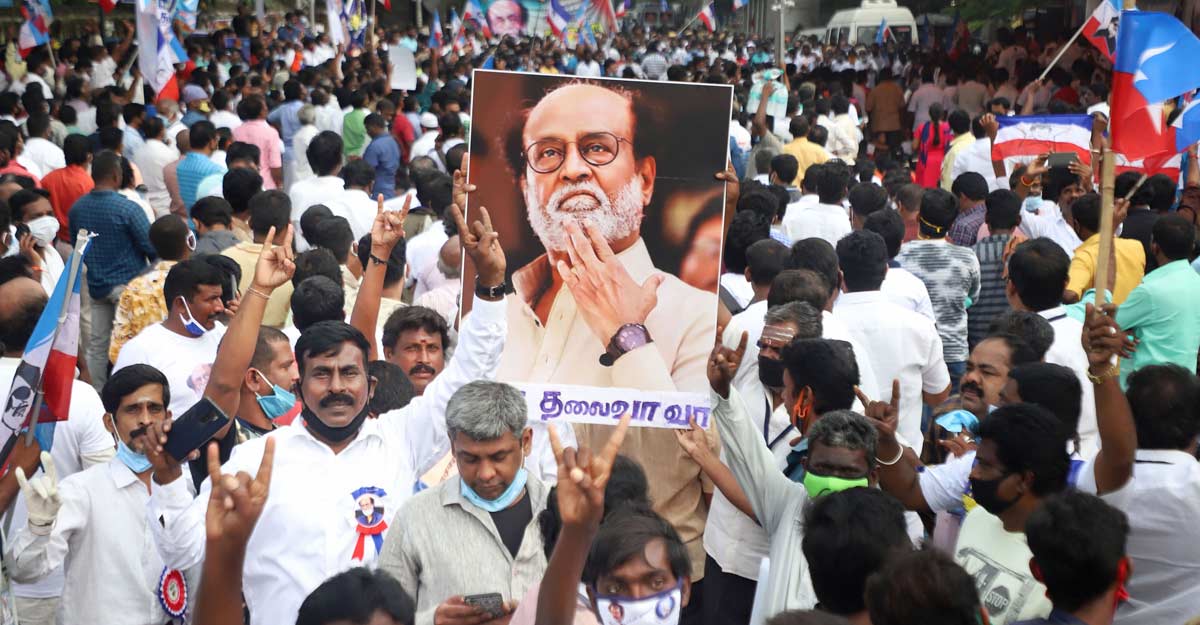 Rajinikanth fans stage protest seeking his political entry | India News ...