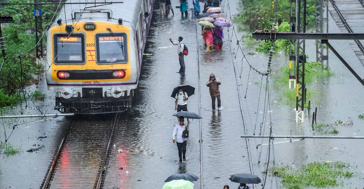 Monsoon arrives in Mumbai, local train services affected
