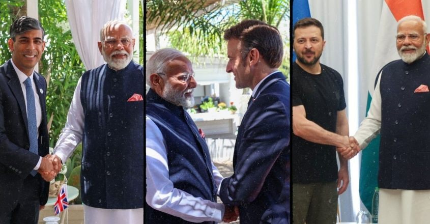 G7 Summit: PM Modi meets world leaders; gets a hug from Pope, invites ...