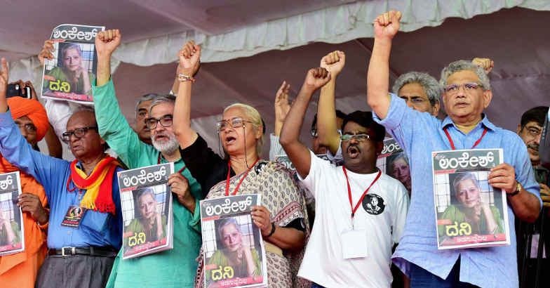 Bengaluru seeks justice for Gauri Lankesh, hundreds take to streets ...