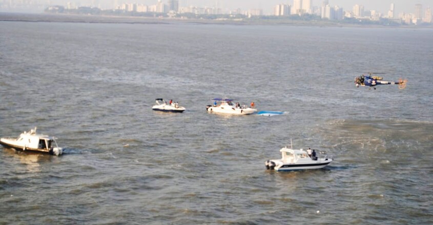 One dies as boat carrying senior officials capsizes off Mumbai