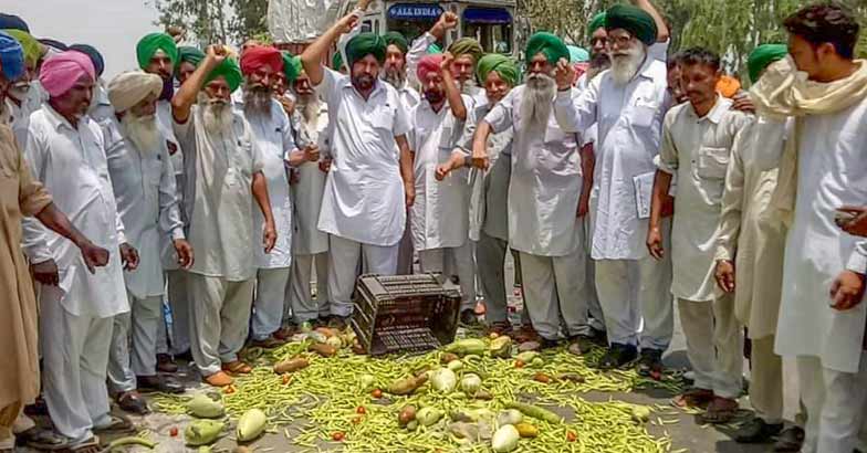 Farmers' agitation enters second day; vegetables prices soar | 10-day ...