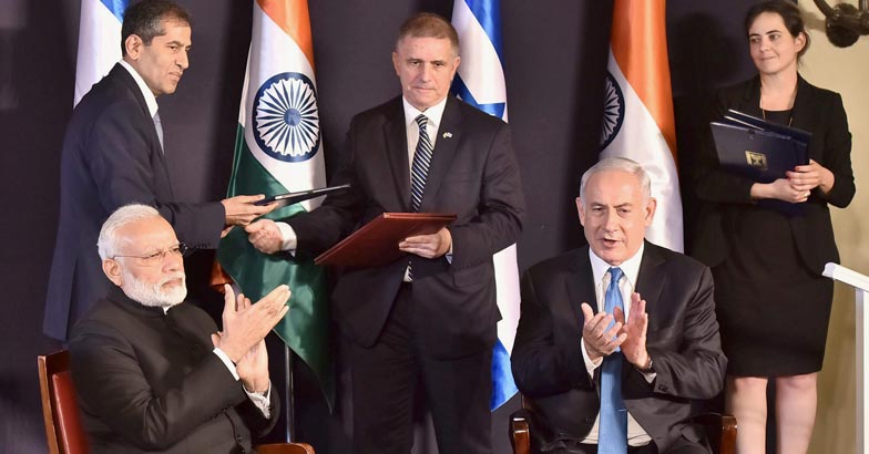 India, Israel ink 7 agreements, join hands against terror | Modi ...