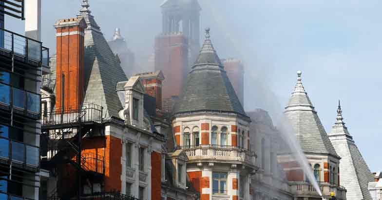 Massive fire in luxury London hotel | London | fire | smoke | fire ...
