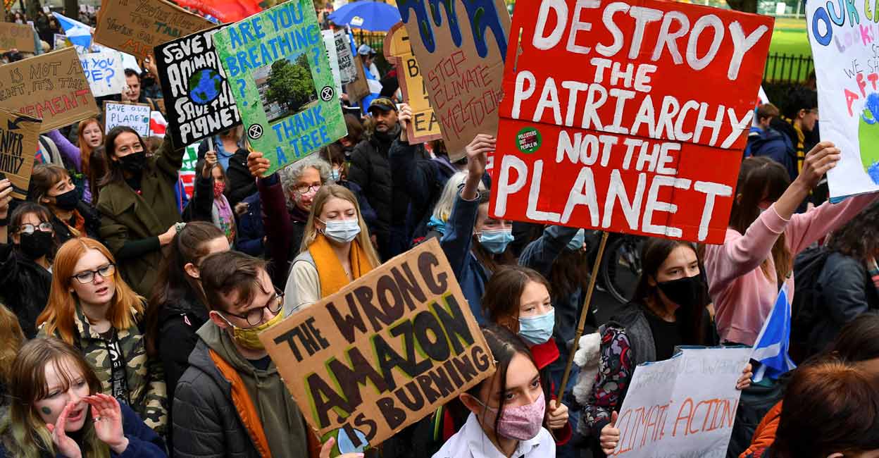 'Our lives on the line', young marchers take to streets amid UN climate ...