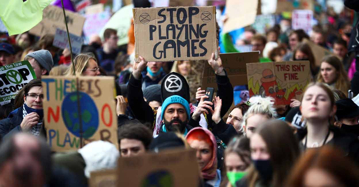 'Our lives on the line', young marchers take to streets amid UN climate ...