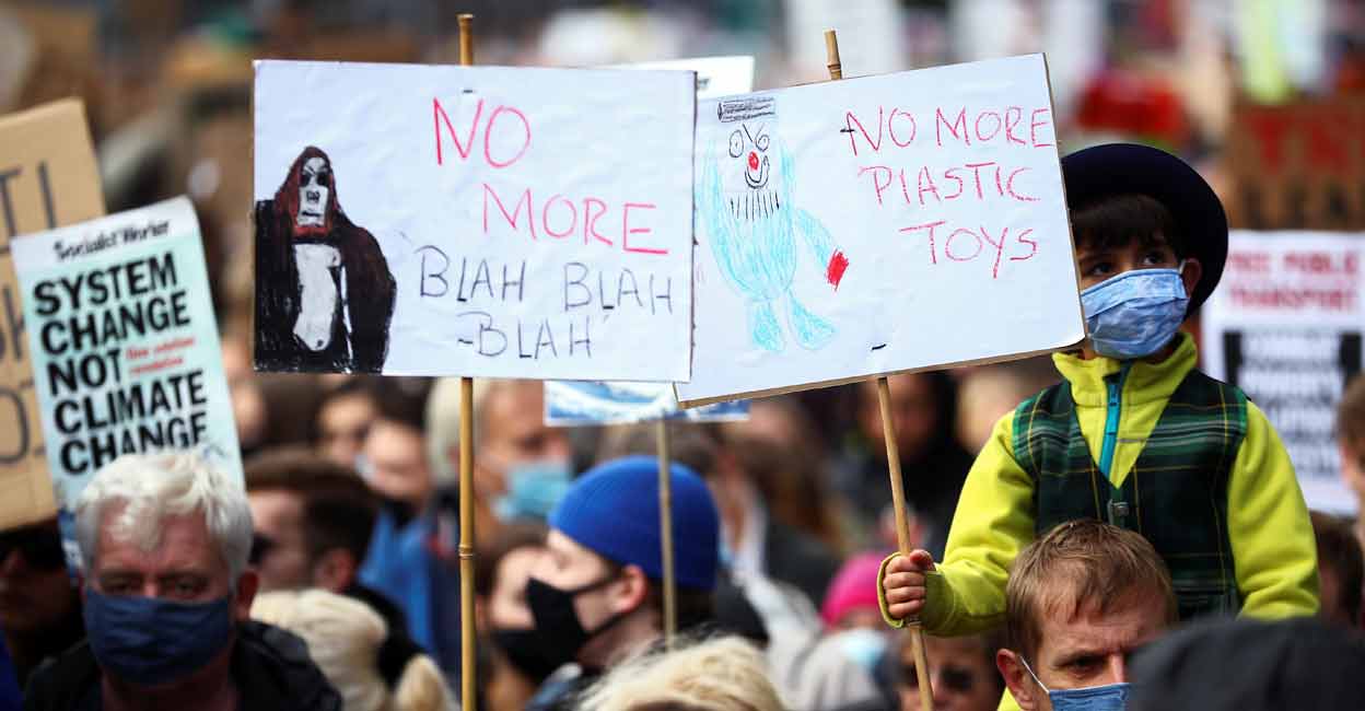 'Our lives on the line', young marchers take to streets amid UN climate ...