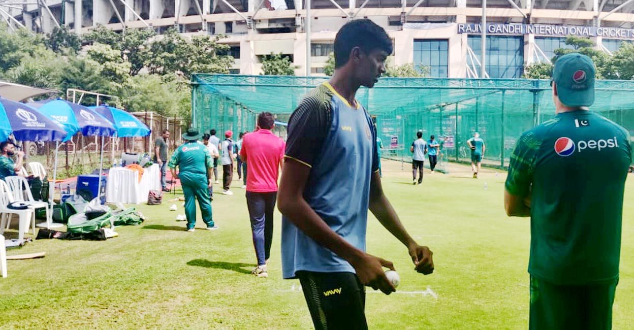Net bowler Nishanth Saranu catches the eye in Pakistan training session ...