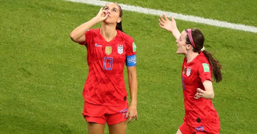 Alex Morgan's 'tea-sipping' celebration causes a stir | Football News ...