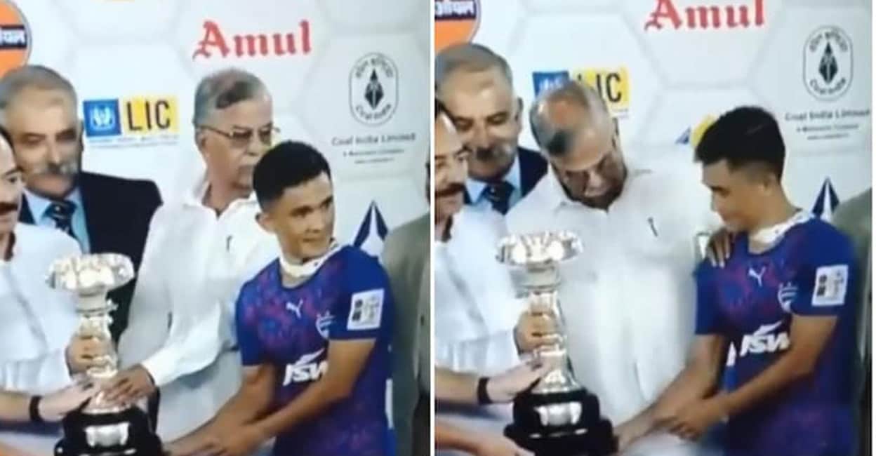 West Bengal governor pushes Sunil Chhetri, video goes viral | Football ...