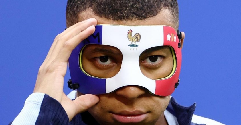 Mbappe ready for Dutch challenge wearing mask | Euro 2024 News | Onmanorama