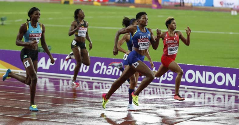 Francis takes shock 400m gold as Miller-Uibo stumbles | American ...