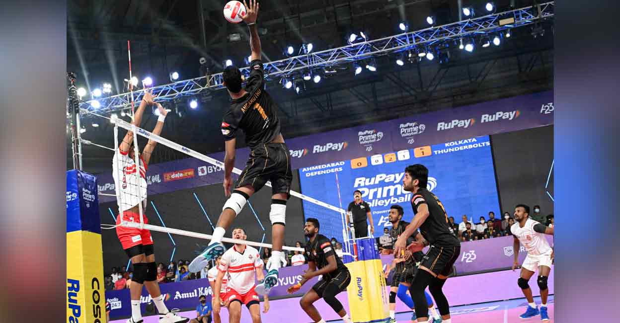 Prime Volleyball: Defenders beat Thunderbolts, become first side to ...