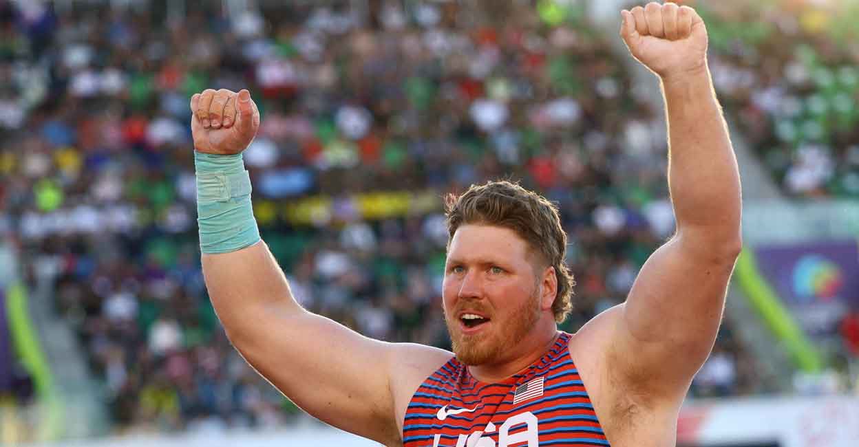 Olympic champion Ryan Crouser breaks own shot put world record | Sports ...