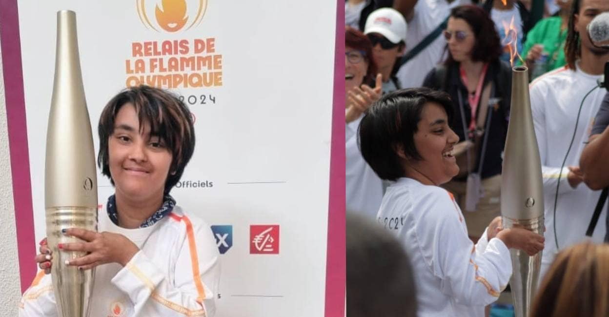 Kerala girl Tilotama Ikareth carries Olympic torch in France | Paris ...