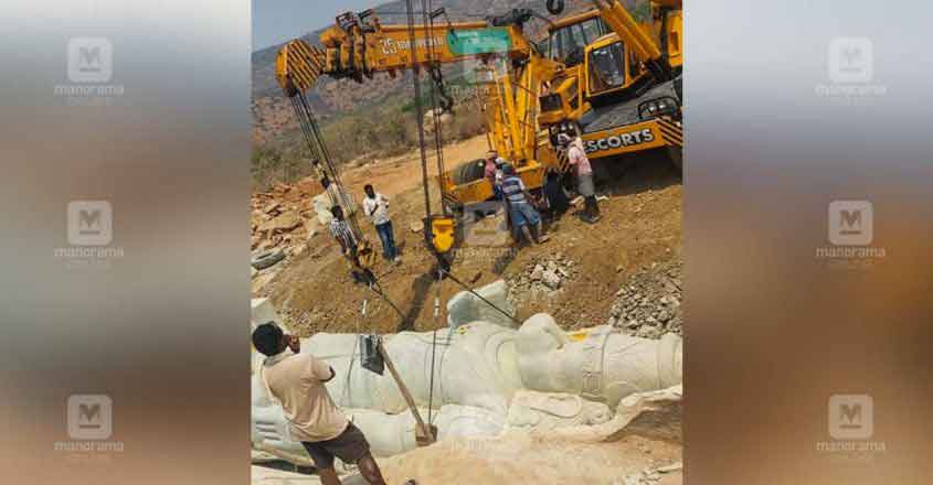 South India’s largest single-stone Hanuman statue installed near ...