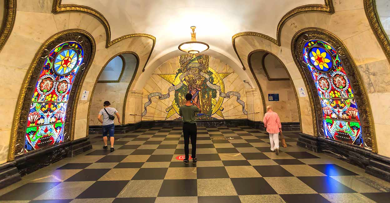 Explore Moscow Metro stations for their splendid art and architecture