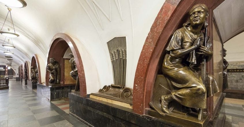 Explore Moscow Metro stations for their splendid art and architecture
