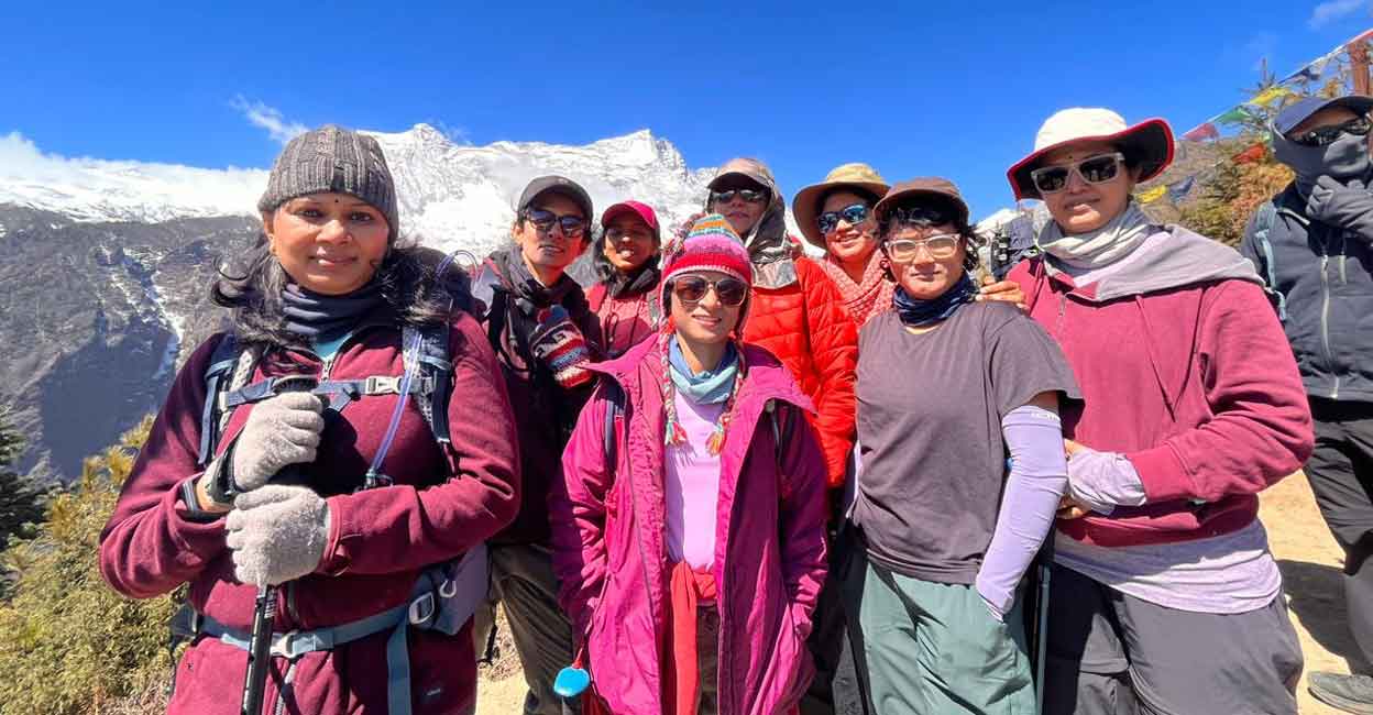 Braving challenges every step, Malayali women trek to Mt Everest base ...