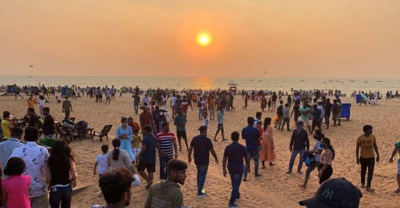 Goa's beaches packed with domestic tourists as Centre tightens Covid ...