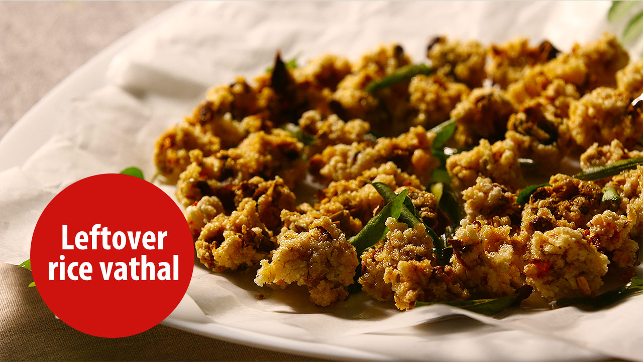 Leftover rice vathal | Kerala snack | Recipe video | Food | Manorama ...